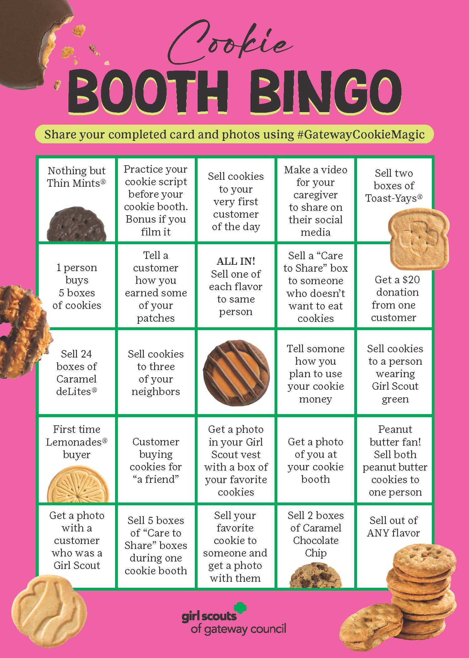 Cookie Booth Bingo